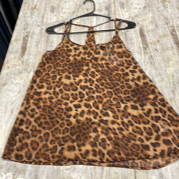 Audrey 3+1 | Dresses | Nwt Audrey Animal Print Sheer Tank | Poshmark